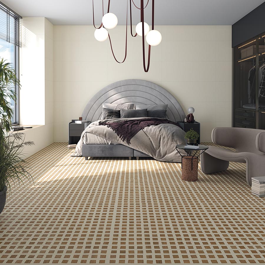 Faïence faïence pâte blanche aspect ciment Manhattan 45X120 - VIVES ...